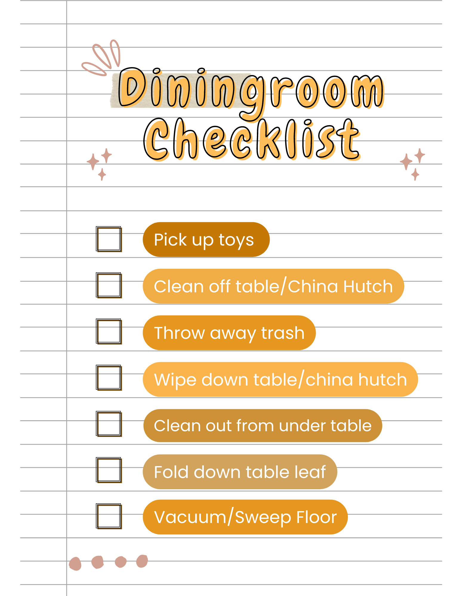 Rotating Chore Chart – A Wise Woman in Progress
